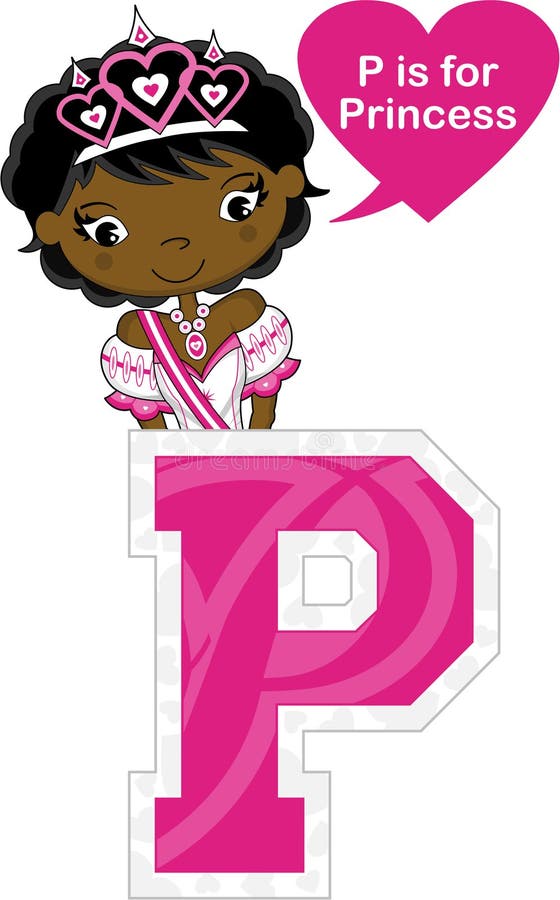 P is for Princess stock vector. Illustration of princess - 94571484