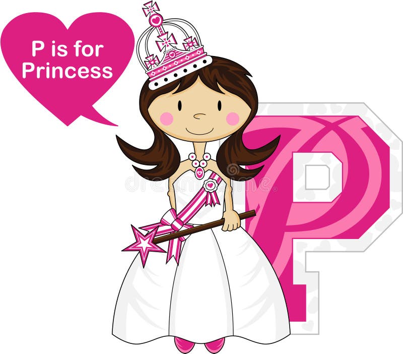 P is for Princess stock vector. Illustration of monarchy - 94571702