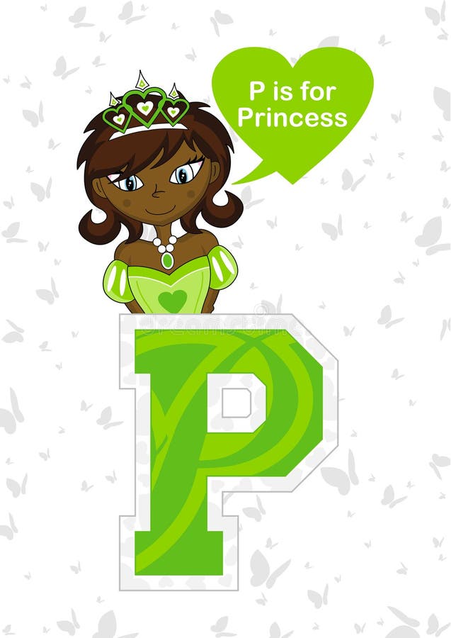 P is for Princess stock vector. Illustration of dress - 88469275