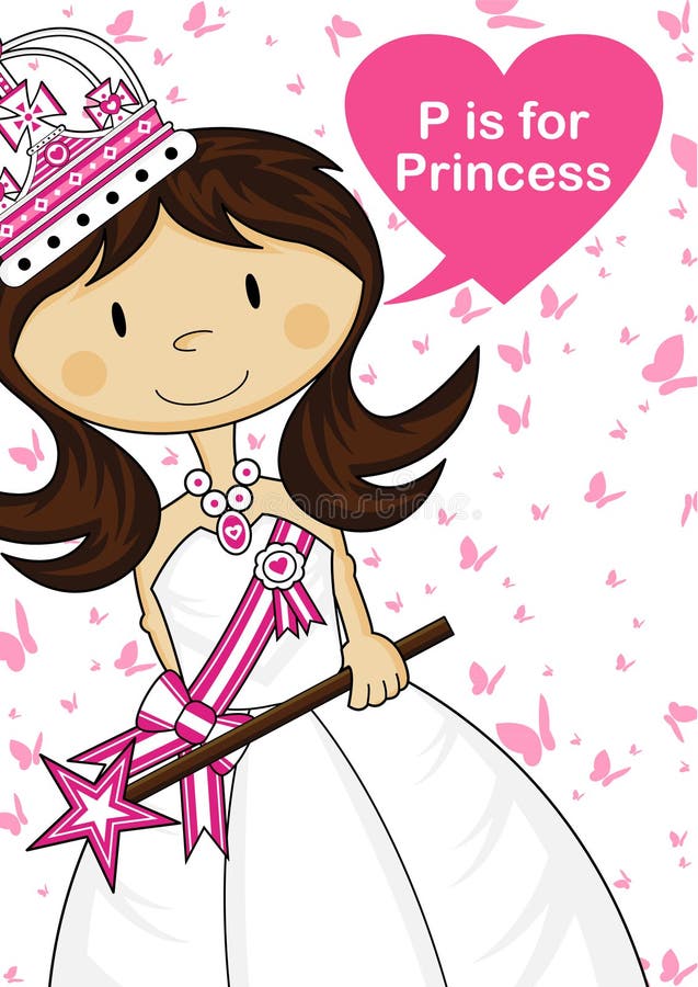 P is for Princess stock vector. Illustration of tiara - 94571524