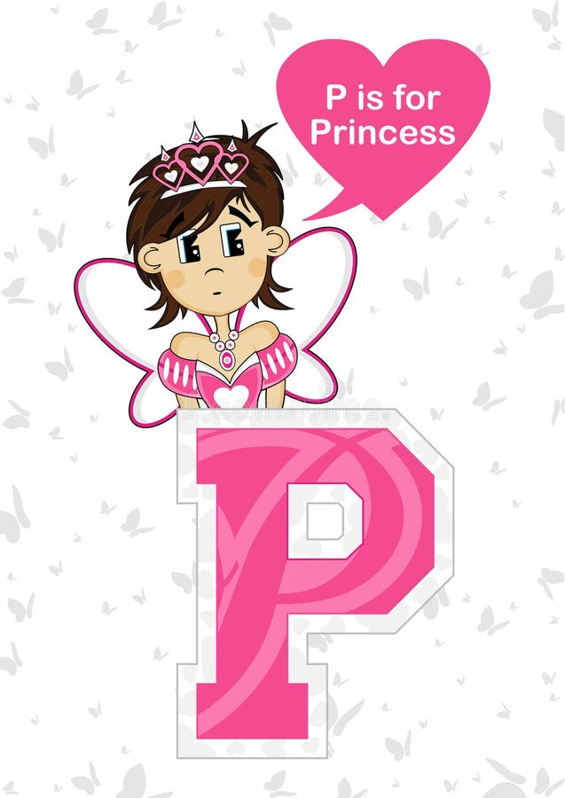 P is for Princess stock vector. Illustration of fairytale - 94571572