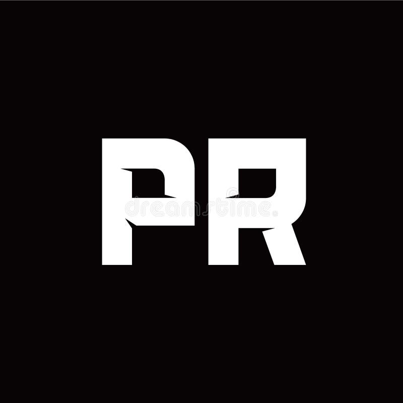 P R Letter Monogram Style Initial Logo Template Stock Illustration ...