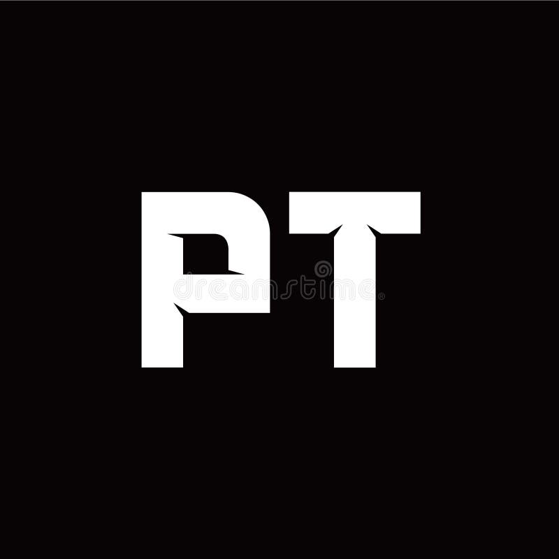 P T Letter Monogram Style Initial Logo Template Stock Illustration ...