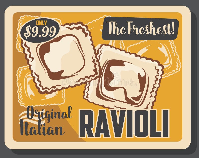 Pâtes De Ravioli Pâtes Italiennes Crues Macaronis Illustration De
