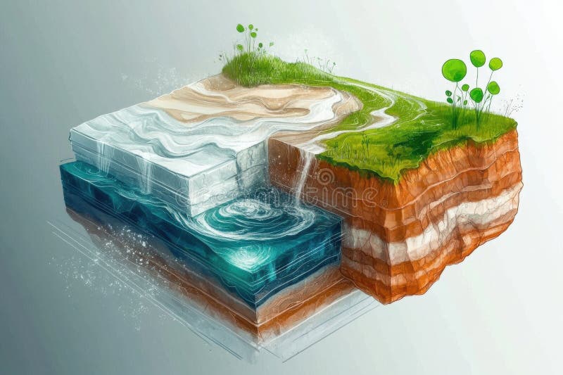 P-wave Interaction with Earths Layers Illustrating Travel through Solid ...