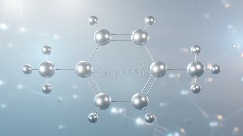 P-xylene Molecular Structure, 3d Model Molecule, Para-xylene ...