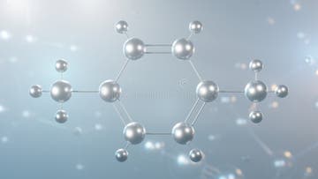 P-xylene Molecular Structure, 3d Model Molecule, Para-xylene ...