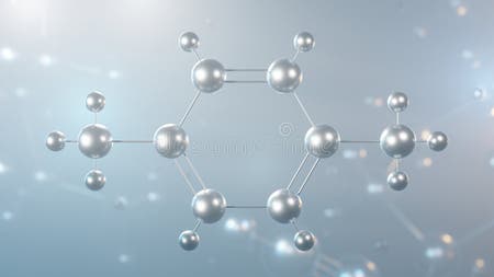 P-xylene Molecular Structure, 3d Model Molecule, Para-xylene ...