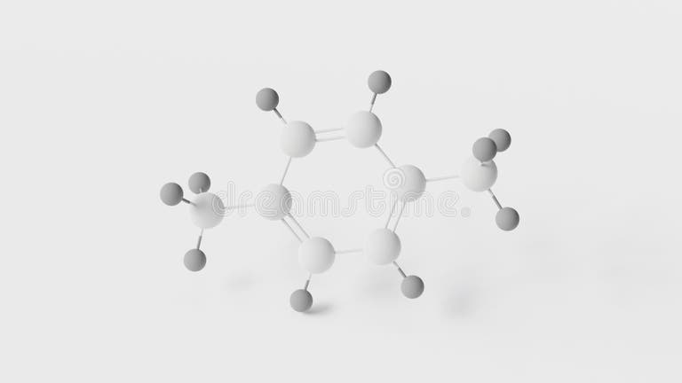 P-xylene Molecule 3d, Molecular Structure, Ball and Stick Model ...