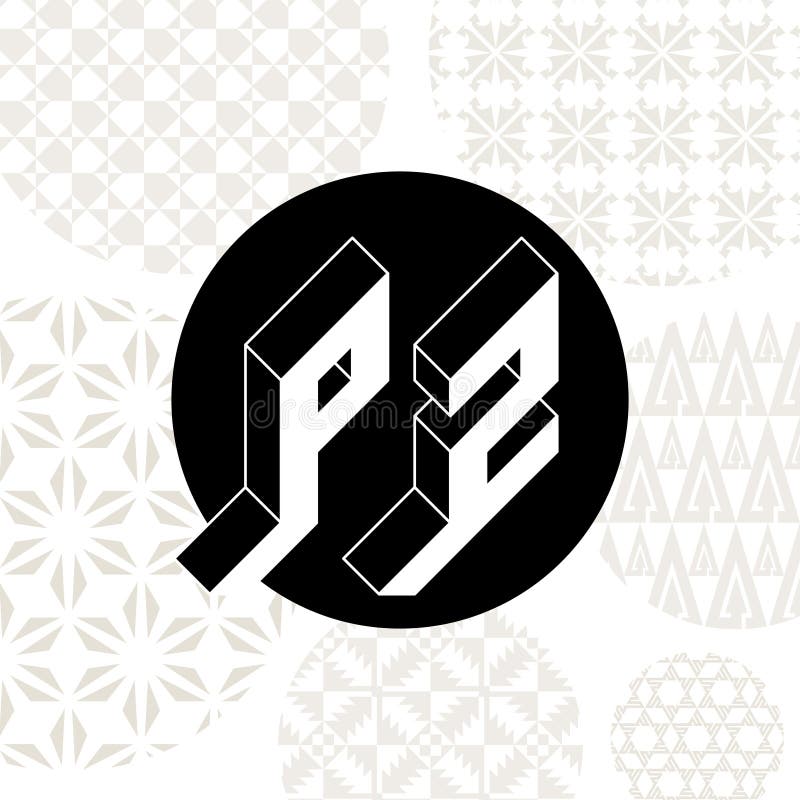 P and Z - Monogram or Logotype. Isometric 3d Font for Design. PZ - 2 ...
