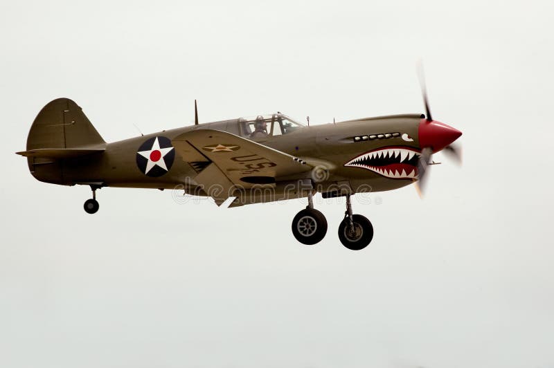 P40 Landing stock image. Image of united, classic, airplane - 2582197