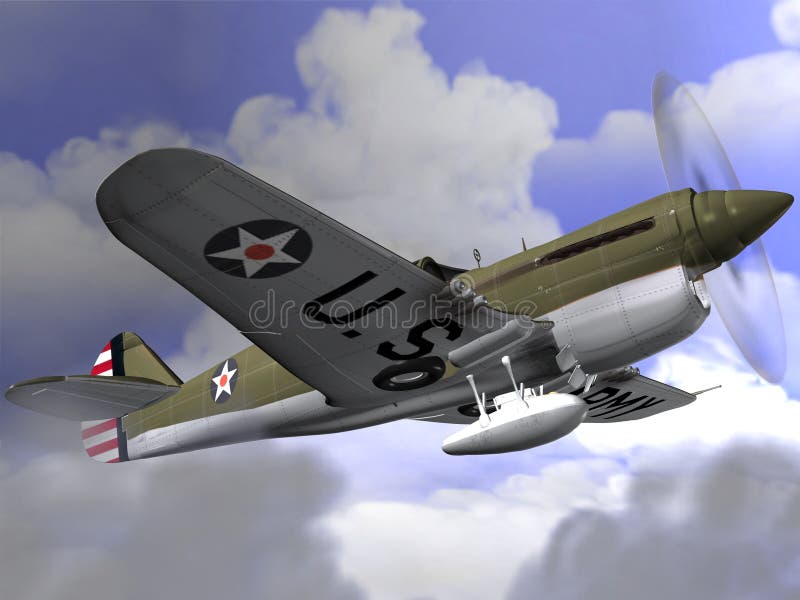 P40 Warhawk stock illustration. Illustration of digital - 1919719