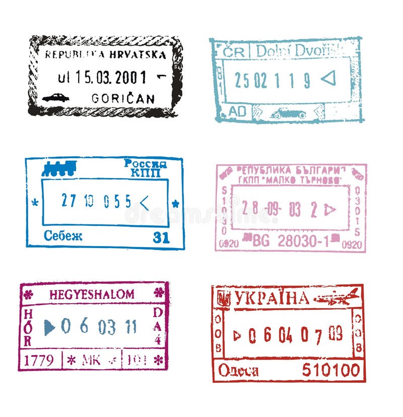 Pass-Stempel vektor abbildung. Illustration von anerkannt - 15021960