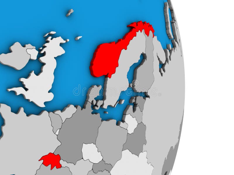Mapa Político Dos Países Da Efta Ilustração do Vetor - Ilustração de ...