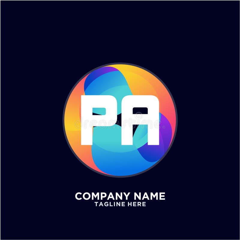 Initial Pa Alphabet Logo Design Template Vector Stock Vector ...