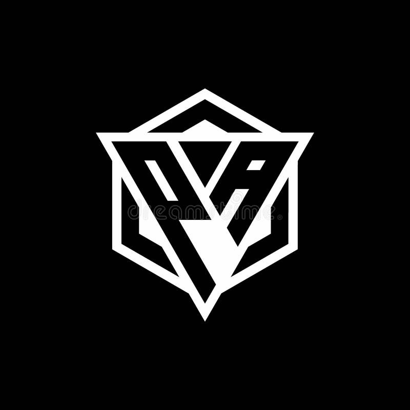 PA Logo Monogram with Triangle and Hexagon Shape Combination Stock ...
