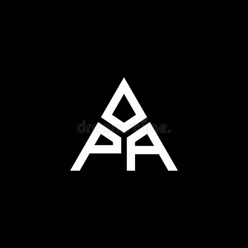 PA Monogram Logo with 3 Pieces Shape Isolated on Triangle Stock Vector ...