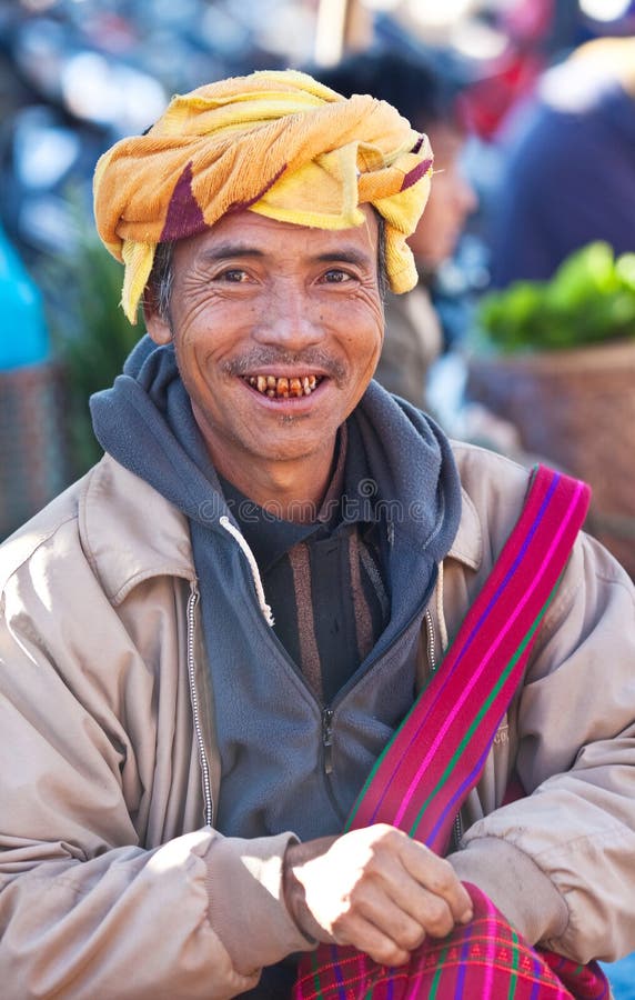 Smiling Pa-O Tribe People, Myanmar Editorial Photography - Image of ...