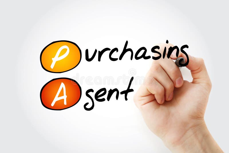 PA - Purchasing Agent Acronym Stock Photo - Image of approving, goods ...