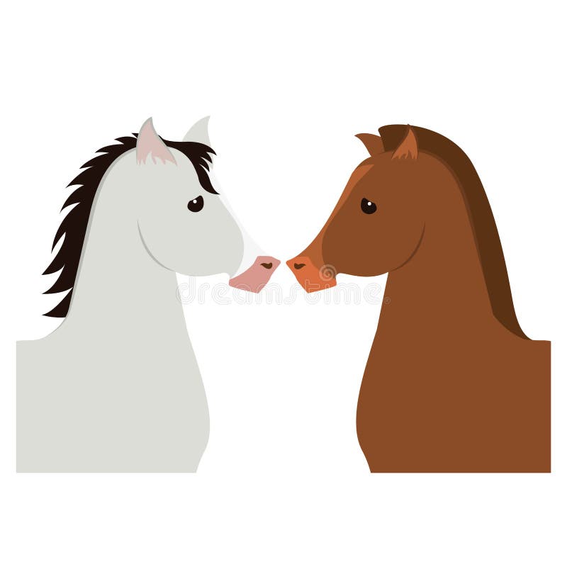 Paard Dierlijk pictogram stock illustratie. Illustration of inzameling ...