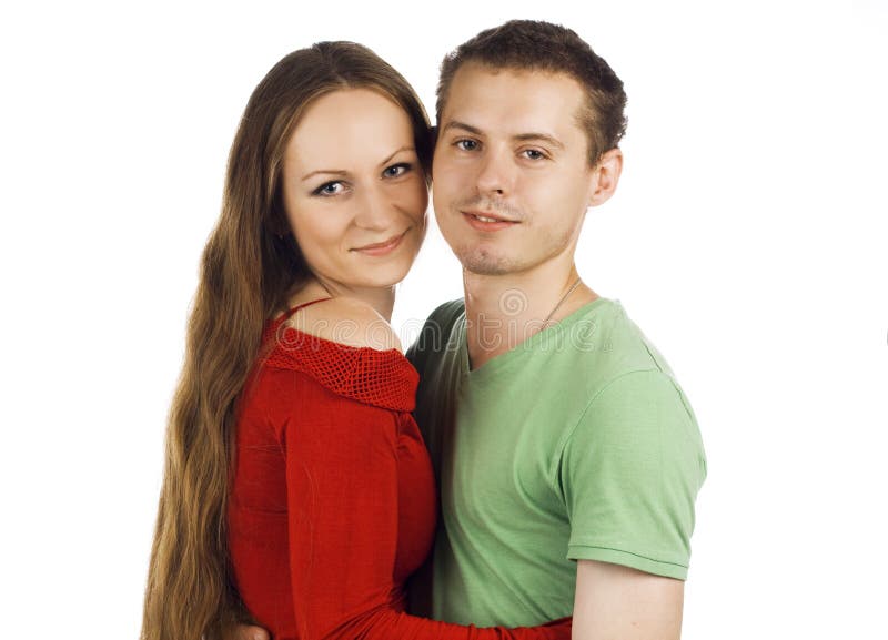 Paare getrennt auf Weiß stockfoto. Bild von porträt, ehemann - 7043636