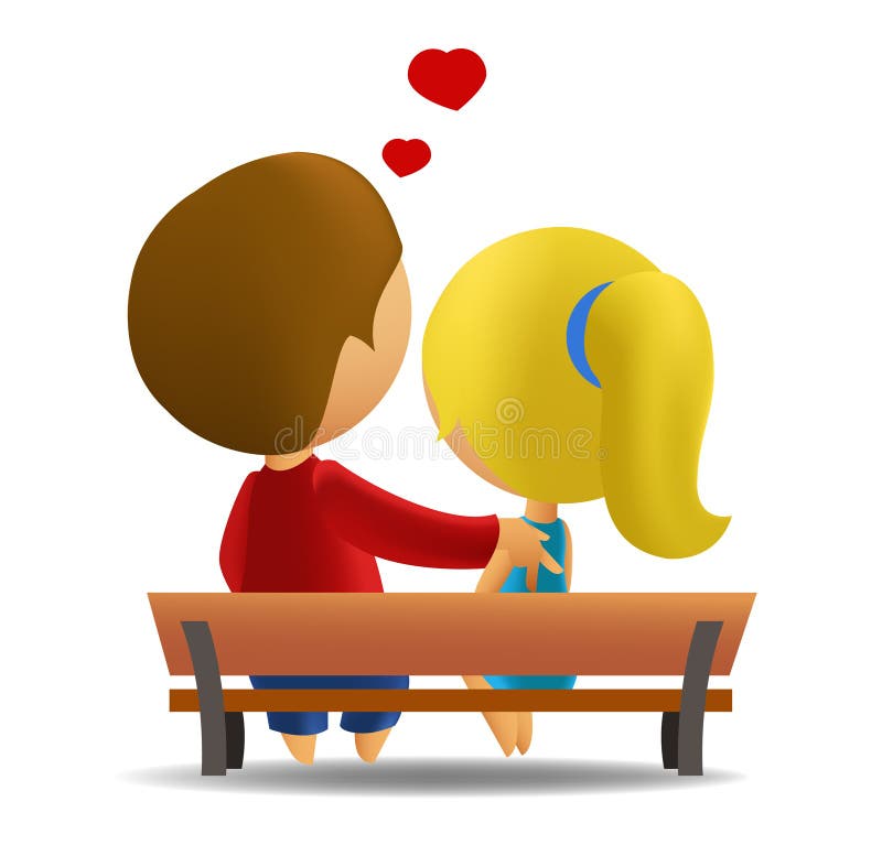 Junge auf einer Bank vektor abbildung. Illustration von getrennt - 31517830