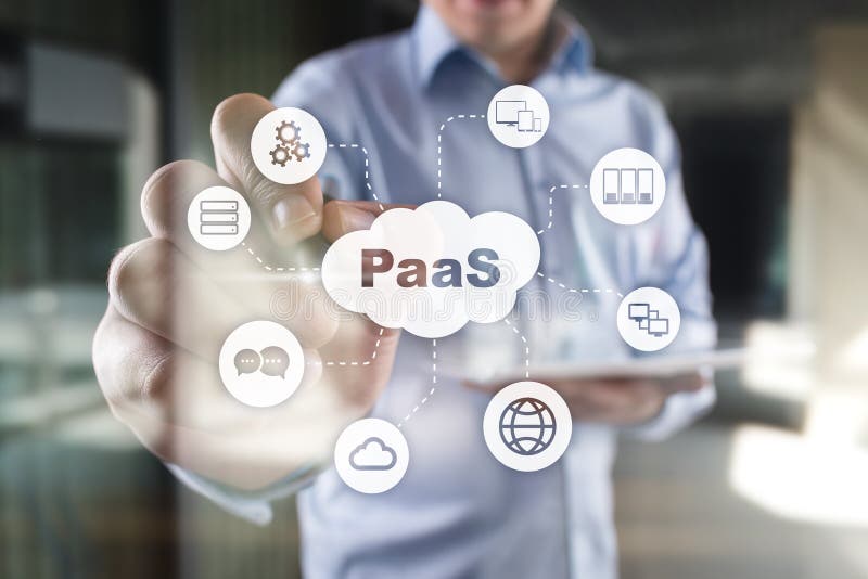 PaaS, Platform As a Service. Internet and Networking Concept. Stock ...