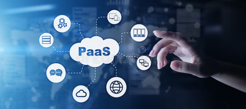 PaaS - Platform As a Service. Technology and Internet Concept on Screen ...