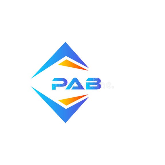 PAB Abstract Technology Logo Design on White Background. PAB Creative ...