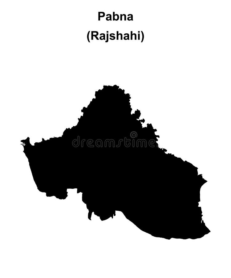 Pabna outline map stock vector. Illustration of design - 371637582