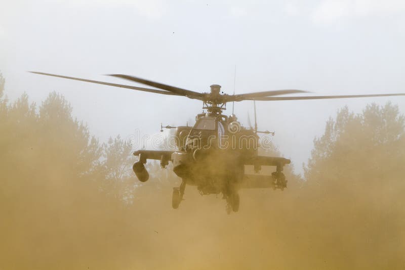 Pabrade/Lithuania May 17, 2015 Military Boeing AH-64 Apache Attack ...