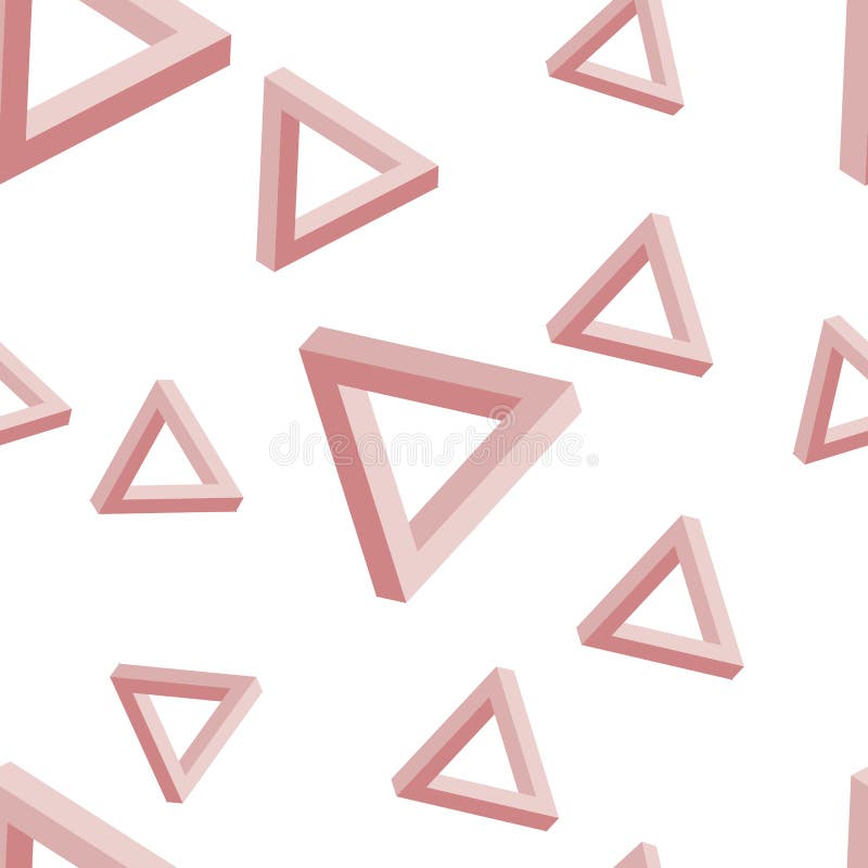 Optical Illusion, Triangle Seamless Pattern. Triangle Penrose. Triangle ...