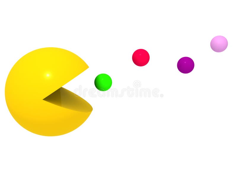 Pac Man in action editorial stock photo. Illustration of green - 25168353