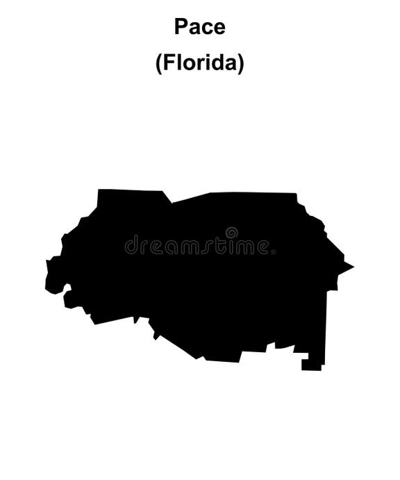 Pace outline map stock vector. Illustration of empty - 357254993