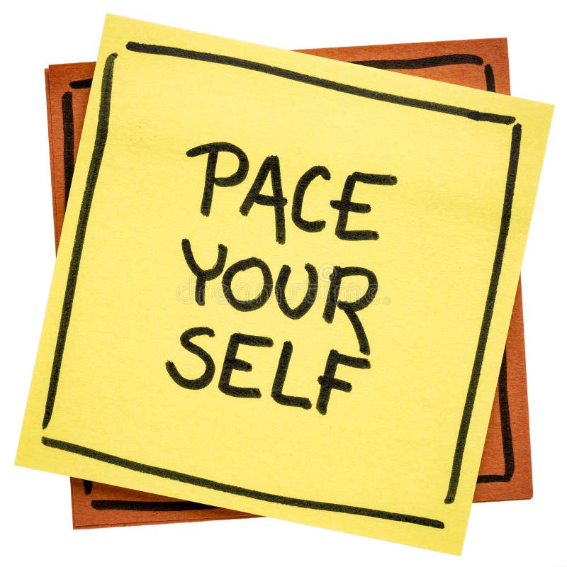 Pace Yourself Reminder Note Stock Image - Image of office, handwriting ...