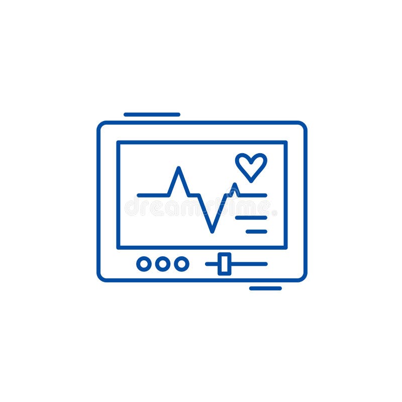 Pacemaker Line Icon Concept. Pacemaker Flat Vector Symbol, Sign ...