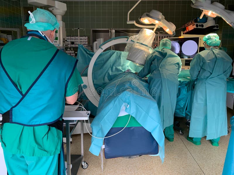 Pacemaker Operation Is Performed In An Operating Theatre Editorial ...
