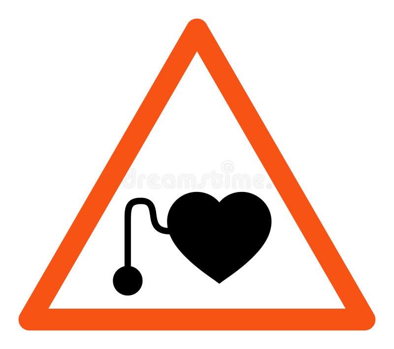 Pacemaker Warning Raster Icon Illustration Stock Illustration ...