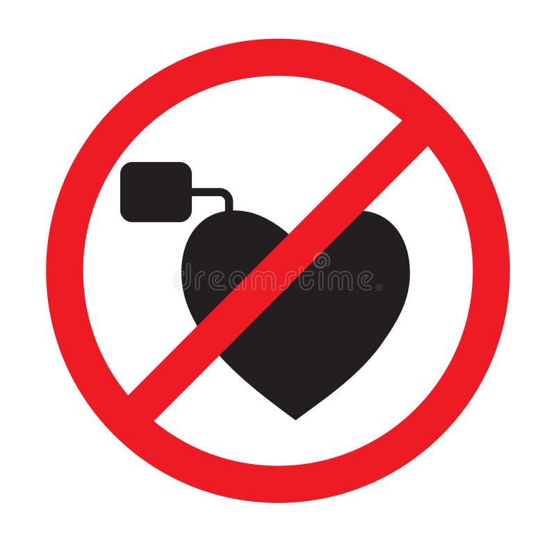 Pacemaker warning sign stock vector. Illustration of caution - 226626094