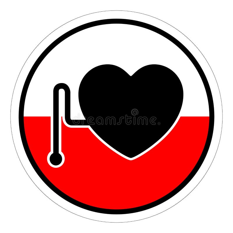 Pacemaker Wearers Symbol Sign,Vector Illustration, Isolated on White ...