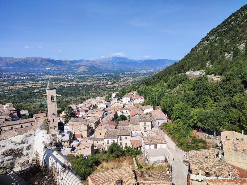 Pacentro, Abruzzo, Italy stock image. Image of hill - 358892181