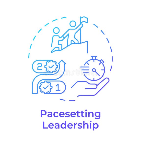 Pacesetting Leadership Blue Gradient Concept Icon Stock Vector ...