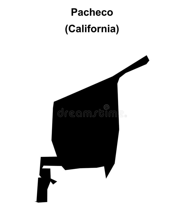 Pacheco outline map stock vector. Illustration of blank - 386065394