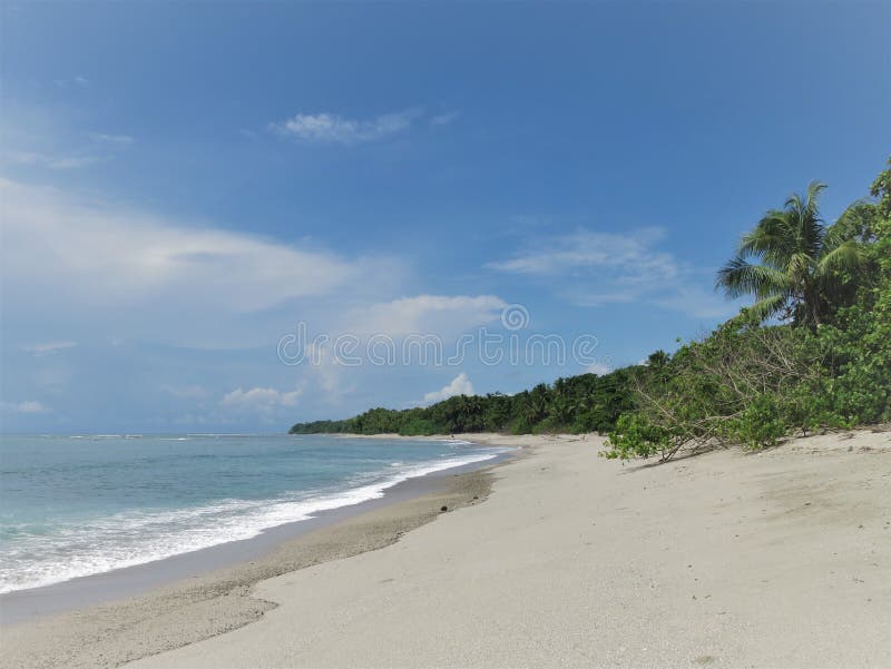 Pacific Beach in Costa Rica Stock Image - Image of paradisiac, sand ...