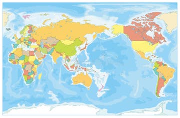 Colored World Map No Text Stock Illustrations – 42 Colored World Map No ...