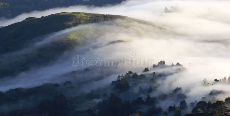 Pacific Clouds, Mist stock image. Image of hills, scene - 9643239
