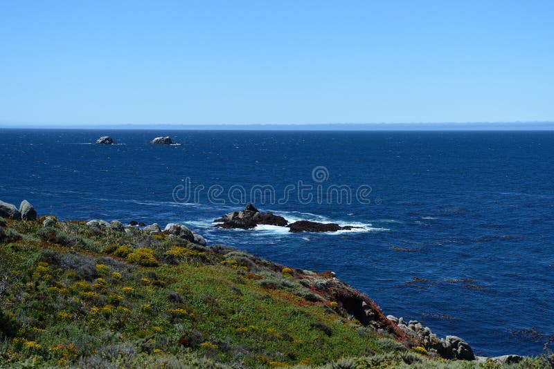 Pacific Coast Along the California State Route One, CA, USA Stock Photo ...