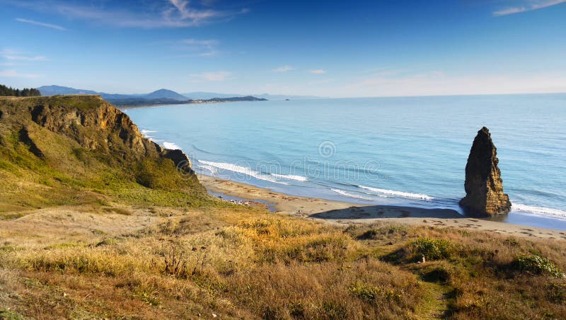 Pacific Coast Oregon, Sea Cliffs Stock Image - Image of coastline ...