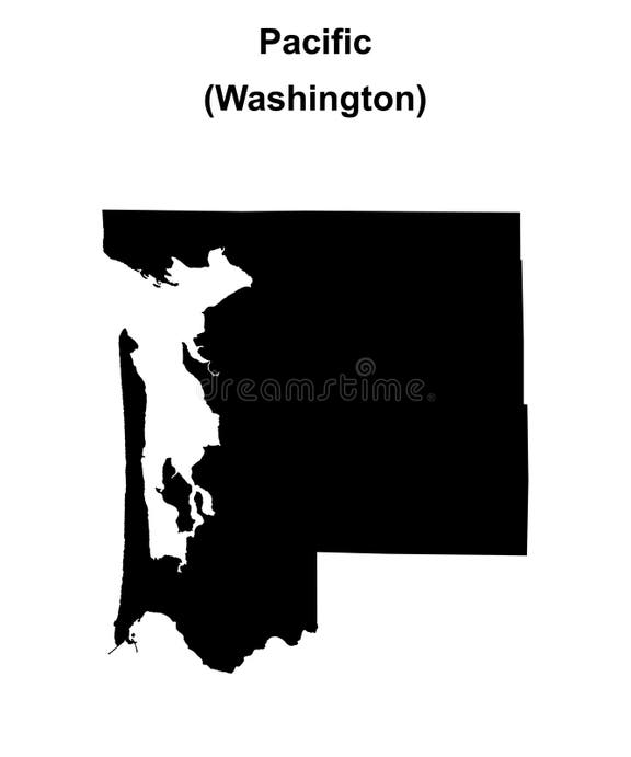 Pacific outline map stock vector. Illustration of border - 361874892