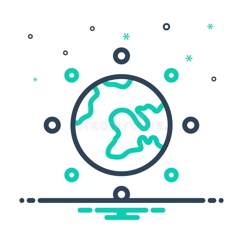 Mix Icon for Pacific, Earth and Planet Stock Vector - Illustration of ...